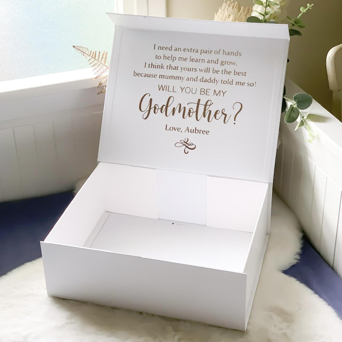 Godparent / Godmother / Godfather Magnetic Gift Box